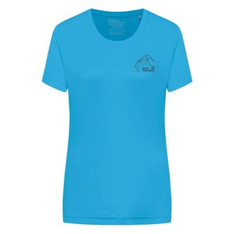 Jack Wolfskin Femme, Sport, Bleu, Taille: 42 FR Peak Graphic T