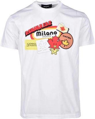 Dsquared2 Homme, Tops, Blanc, Taille: XS T-Shirt