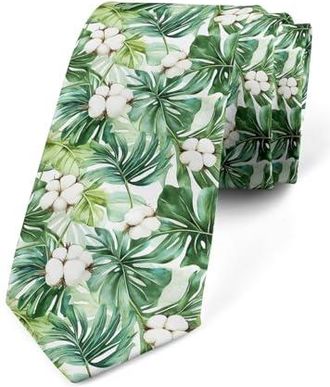 Generic Cravate Pour Hommes Vert Blanc Tendance Men Tie Classique Cravate Pour Remise De Dipl&ocirc;me F&ecirc;te Travail