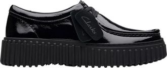 Clarks TORHILLBEE schwarzer Lackleder-Schn&uuml;rsenkel-Mokassin f&uuml;r Damen 39