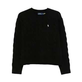 Polo Ralph Lauren Zopfmuster-Pullover - - Knitwear - Damen - Schwarzk - S