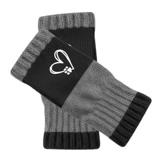 Generico Invi Gants dext&eacute;rieur sans doigts avec broderie en forme de coeur et confection combin&eacute;e, moufles chaudes tiss&eacute;es, pour conduite, camping, randonn&eacute;e, 