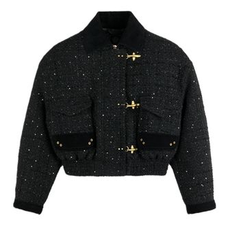 Fay 3-Haken Crop Bomberjacke mit Steppfutter - - Jackets - Damen - Schwarzk - XS