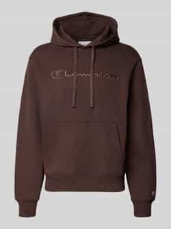 Champion Relaxed Fit Hoodie aus Baumwoll-Mix mit Label-Stitching