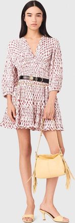 Maje Plissiertes Kleid Mit Print - Rouge Petites Fleurs Print - Maje