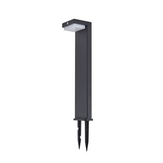 Lindby LED Solarleuchten Eleazar mit Bewegungsmelder (spritzwassergesch&uuml;tzt (Modern) in Schwarz aus Aluminium (1 flammig,) - Solarlampe Solarleuchte Garten