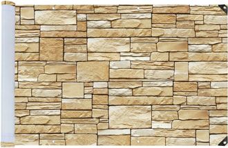 Maximex Balkon-Sichtschutz Mod. Mauer, 5m, blickdichte Balkonverkleidung, UV- und witterungsbest&auml;ndig, schnelltrocknend und rei&szlig;fest, zuschneidbar, Kunststoff