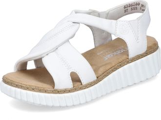 Rieker Damen Sandalen 63261-80 wei&szlig; Gr. 42