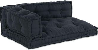 vidaXL Palettensofa Kissen mit Arm- und R&uuml;ckenst&uuml;tze in Grau - Vidaxl
