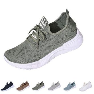 Generic Chaussures de course d&eacute;contract&eacute;es &agrave; enfiler pour femme - En maille respirante - Antid&eacute;rapantes - L&eacute;g&egrave;res - Pour le fitness, le tennis, le sport, Vert