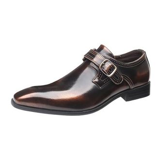 Generic Chaussures Oxfords pour Hommes Confortables, Derby Mens Shoes, en Cuir &agrave; Bout Pointu &agrave; Talons Bas Pantoufles de Grande Taille daffaires en Cuir (Bronz