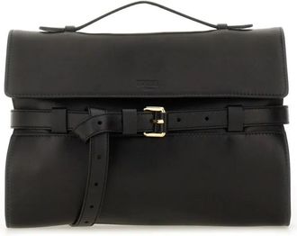 Moschino Hobo Bags - Nappa Leather Tie Me Clutch - Gr. unisize - in Schwarz - für Damen