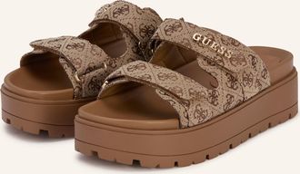 Guess Plateau-Pantoletten Faxon braun