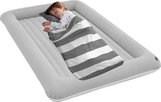 Generic Aufblasbares Bett, faltbar, tragbar, f&uuml;r die Luft, leicht, mit seitlichen Sto&szlig;f&auml;ngern, kompaktes Design | Faltbares Reise-Schlafpad f&uuml;r die Verwendung