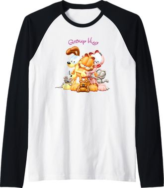 Garfield Group Hug 3D Cat Cartoon Raglan