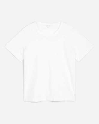 Arket T-Shirt Aus Baumwolle -Wei&szlig;