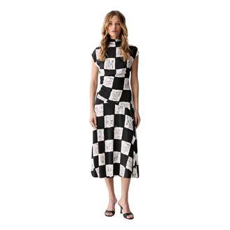 Karl Lagerfeld Robe mi-longue &eacute;vas&eacute;e - Femme - Robes - Noir - Taille: 36 FR