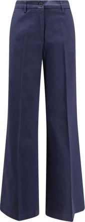 Aspesi Femme, Pantalons, Bleu, Taille: 34 FR Wide Pantalons