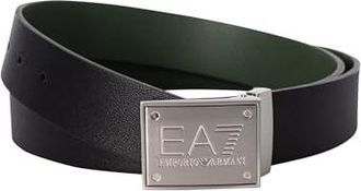 Emporio Armani Pour des hommes Ceinture &agrave; boucle logo, Noir, One Size