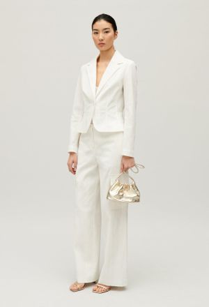 Claudie Pierlot Veste tailleur cintr&eacute;e blanche