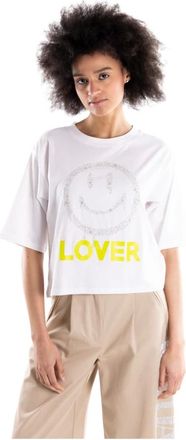 Brand Unique Femme, Tops, Blanc, Taille: 40 FR T-shirt &agrave; col rond
