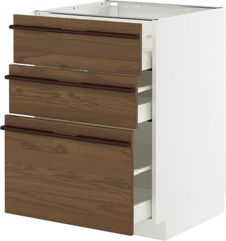 IKEA METOD / MAXIMERA Unterschrank mit 3 Schubladen
