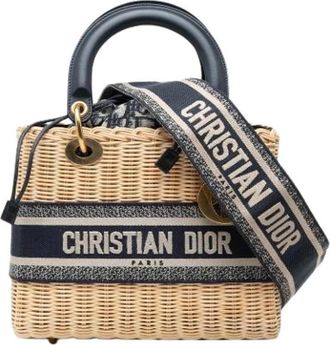 Dior Pre-owned Lady Dior Wicker Bag - - Pre-owned - Damen - Blau - ONE SIZE
