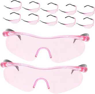 BESTONZON 12 Pièces Lunettes de Protection Garçon Fille Anti-impact Rose Lunettes Sécurité Claires pour Jeux Cs Laboratoire et Activités Extérieures Confort Ult