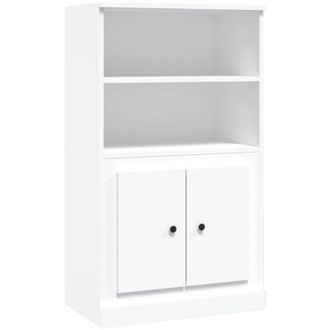 vidaXL Buffet haut blanc 60x35,5x103,5 cm bois ding&eacute;nierie