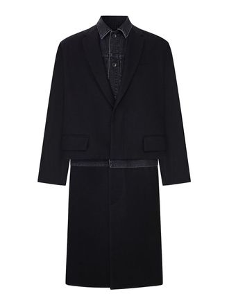 sacai Manteau Au Genou - Noir