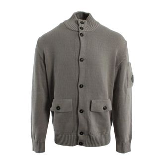 C.P. Company Compact Cotton Lens Strickjacke - - Knitwear - Herren - Grau - XL