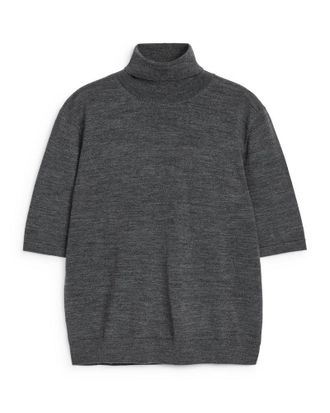 Arket Kurz&auml;rmliger Rollkragenpullover -Grau