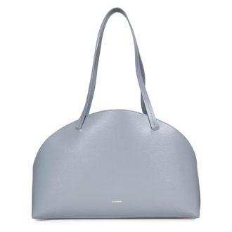 Jil Sander Femme, Sacs, Gris, Taille: ONE Size Sac Fourre-Tout en Cuir avec Pochette