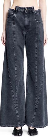 Maison Margiela Spliced Cut-Out 5 Pocket Jeans