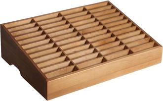 Generic Handy-Aufbewahrungsschrank, 48-Slot-Holz-Telefonhalter, Desktop-Aufbewahrungsbox, Aus Natürlichem Massivholz, Stabil und Robust, Geeignet for Fabriken