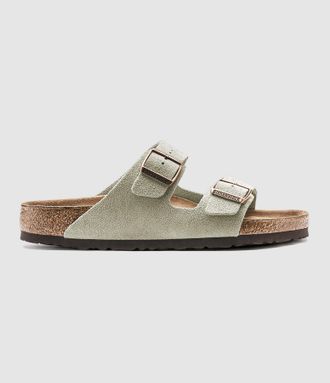 Birkenstock Mules Arizona Cuir Suédé Taupe