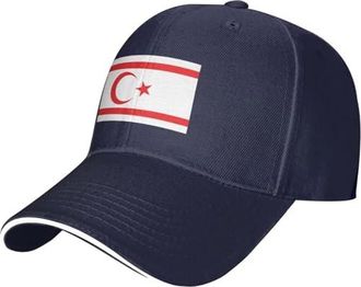Generic Baseball Casquette Drapeau De La R&eacute;publique Turque De Chypre du Nord Anti-Soleil Casquette Trucker Vintage Visiere pour Cyclisme Randonn&eacute;e Course