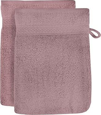 Soleil d'Ocre Soleil dOcre Lagune Viel von 2 Handschuhe von Toilette, Baumwolle, Rose, 16 x 21 cm