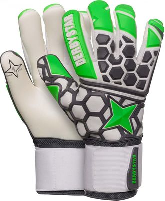 DERBYSTAR APS Hexagrip Pro II Handschuhe Unisex, Gruen grau Weiss, 8.5