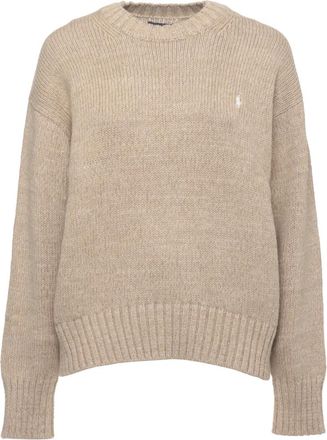 Ralph Lauren Femme, Pulls, Beige, Taille: 38 FR Pony Crew-neck Sweater