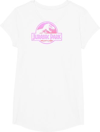 Jurassic Park Retro Neon Pink Logo T-Shirt