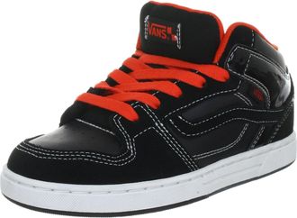 Vans Edgemont VNJ56MG, Jungen Sneaker, Schwarz (Black/White/neon red), EU 36 (US 4.5)