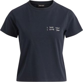 Anine Bing Femme, Tops, Noir, Taille: 38 FR Shelley Tee