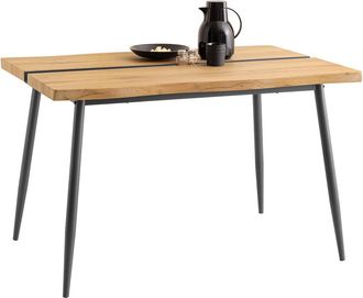 SoBuy Esstisch Bistrotisch Stehtisch K&uuml;chentisch K&uuml;chentresen Vintage Braun BHT ca. 120x75x78cm FWT110-N
