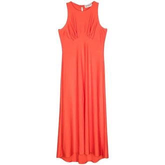 Sonia Rykiel Femme, Robes, Rouge, Taille: 40 FR Robe Midi Trap&egrave;ze &agrave; D&eacute;tail Bustier