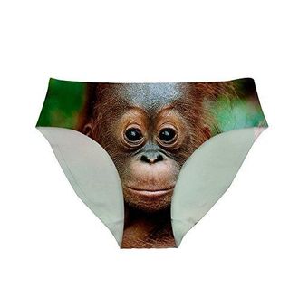 Hugs Idea Culotte sexy pour femme avec imprim&eacute; animal 3D - Vert - Small