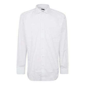 Barba Homme, Chemises, Blanc, Taille: 2XL Neck Shirt