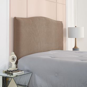 Generic Elastische Version Bettkopfteil Bezug Vollformat Kopfteil Bezug Staubschutzh&uuml;lle f&uuml;r Polsterm&ouml;bel im Schlafzimmer Leichter Kaffee Kopfteil f&uuml;r kalifor