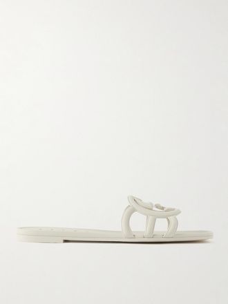 Gucci Pantoletten Aus Gummi - Weiß