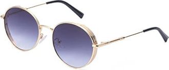 Generic Lunettes de soleil à monture ronde en métal pour hommes et femmes, lunettes de soleil de vacances en plein air (couleur : F, taille : moyen) 2026, b, 